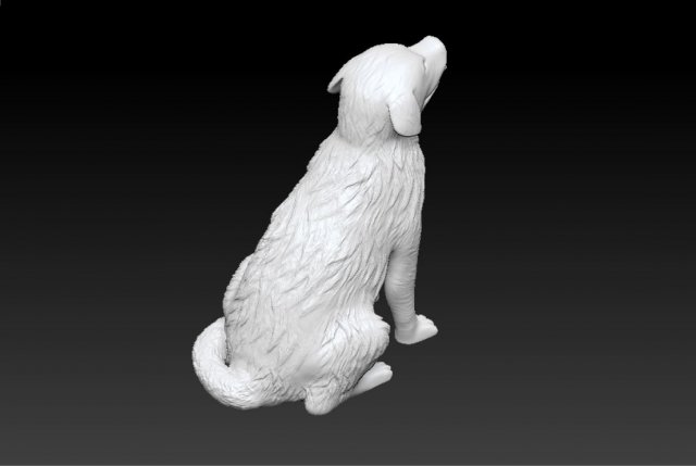 golden retriever printable 3D Print Model in Figurines 3DExport
