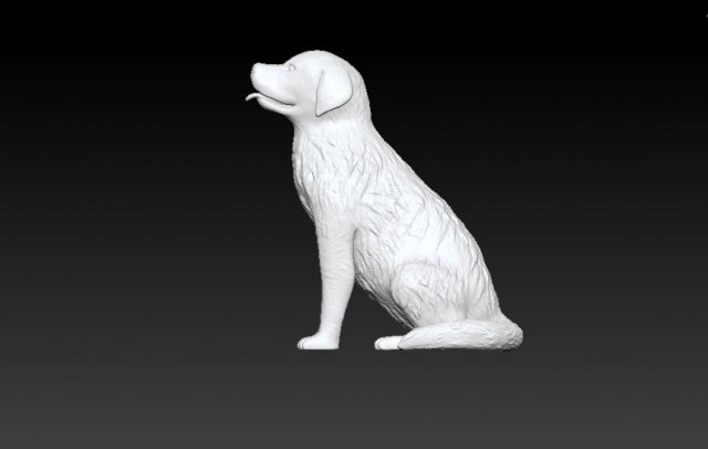 golden retriever printable 3D Print Model in Figurines 3DExport