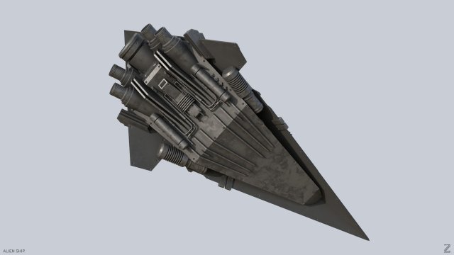 Alien ship 3D Model in Combat 3DExport