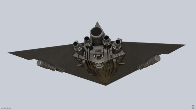 Alien ship 3D Model in Combat 3DExport