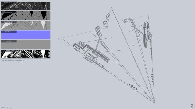 Alien ship 3D Model in Combat 3DExport