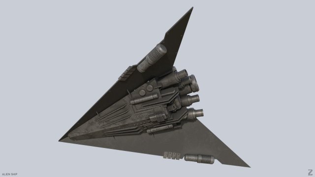 Alien ship 3D Model in Combat 3DExport