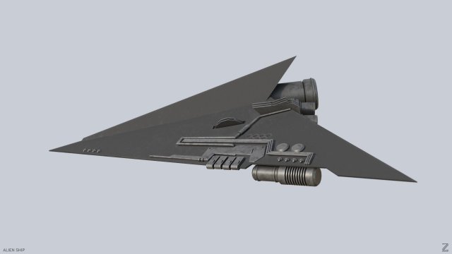 Alien ship 3D Model in Combat 3DExport