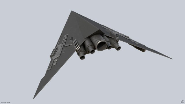 Alien ship 3D Model in Combat 3DExport