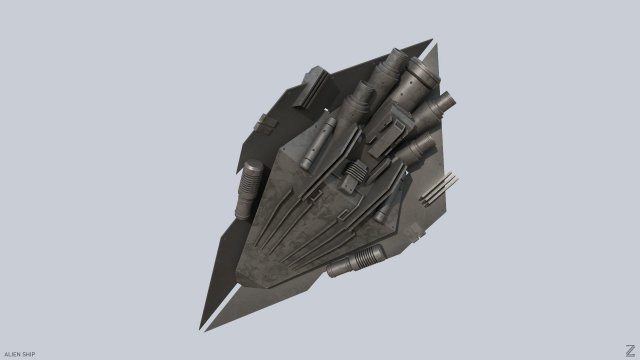 Alien ship 3D Model in Combat 3DExport