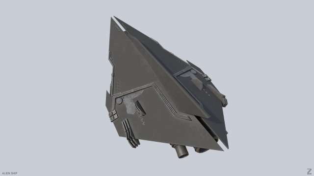 Alien ship 3D Model in Combat 3DExport