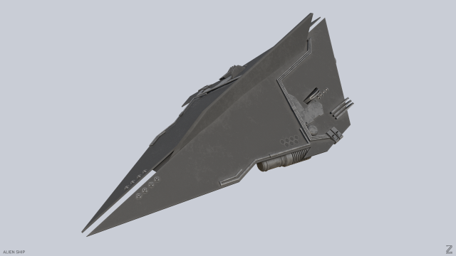 Alien ship 3D Model in Combat 3DExport