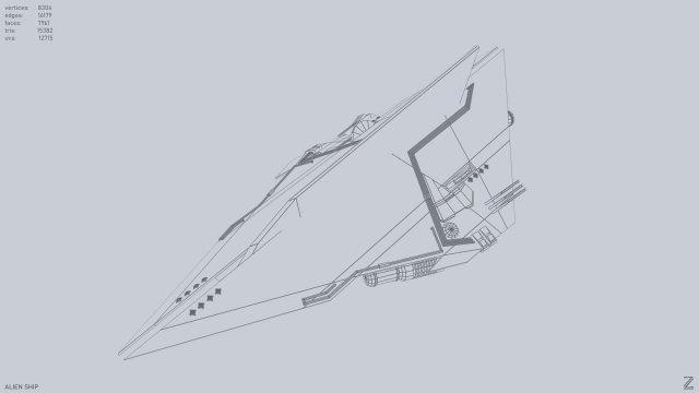 Alien ship 3D Model in Combat 3DExport