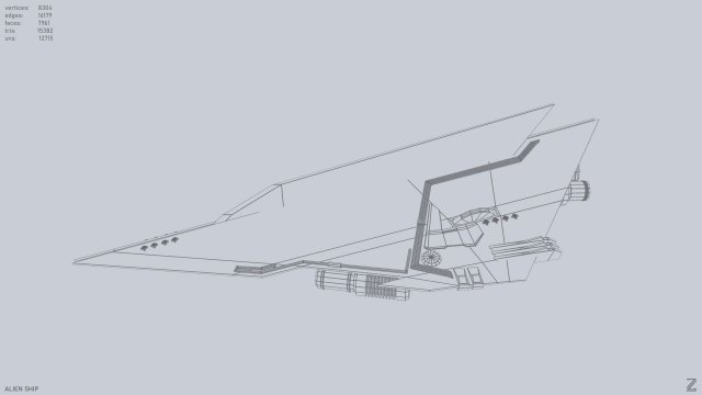 Alien ship 3D Model in Combat 3DExport