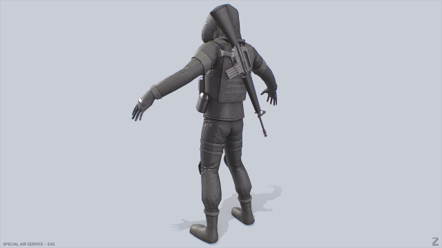 Military SAS 3D Model in Combat 3DExport