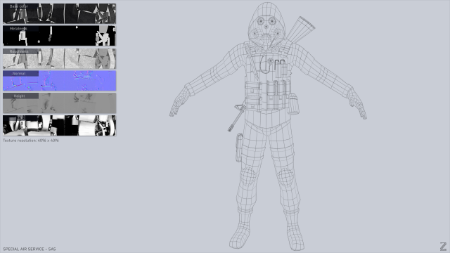 Military SAS 3D Model in Combat 3DExport