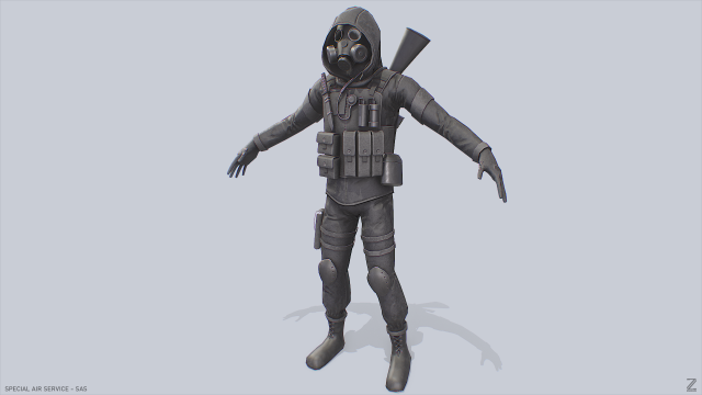 Military SAS 3D Model in Combat 3DExport