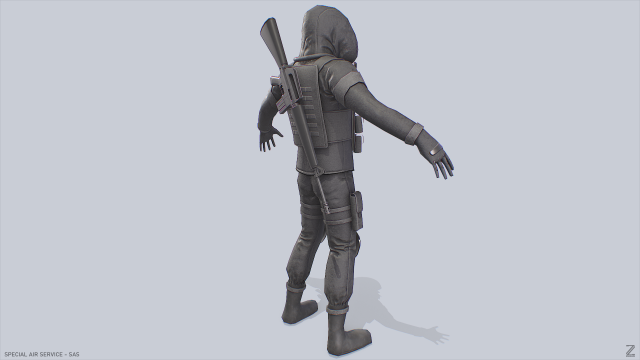 Military SAS 3D Model in Combat 3DExport