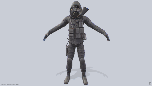 Military SAS 3D Model in Combat 3DExport