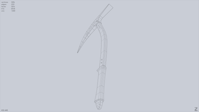 Ice axe 3D Model in Combat 3DExport
