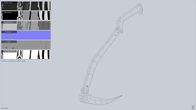 Ice axe 3D Model in Combat 3DExport