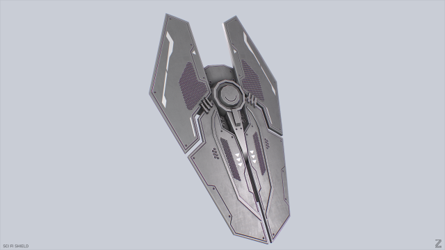 Sci fi shield 3D Model in Combat 3DExport
