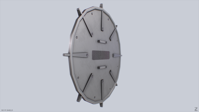 Sci fi shield 3D Model in Combat 3DExport