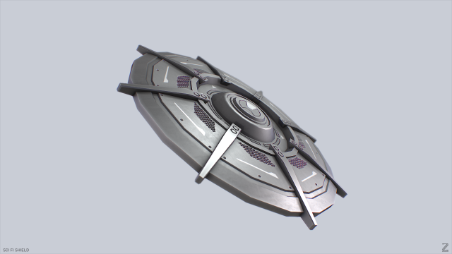 Sci fi shield 3D Model in Combat 3DExport