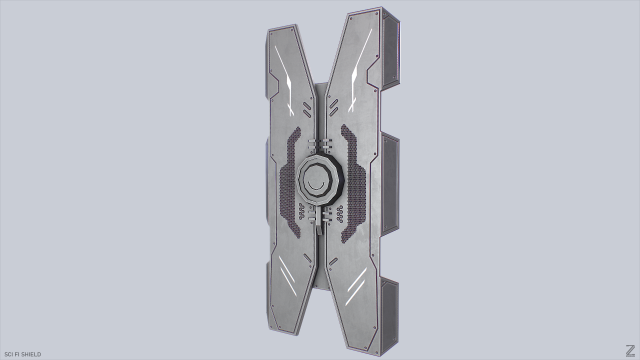 Sci fi shield 3D Model in Combat 3DExport