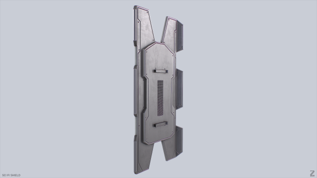 Sci fi shield 3D Model in Combat 3DExport