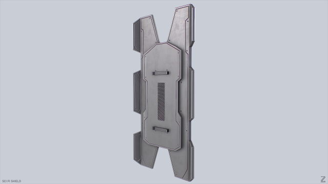 Sci fi shield 3D Model in Combat 3DExport