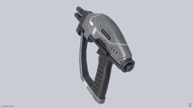 Alien blaster 3D Model in Combat 3DExport