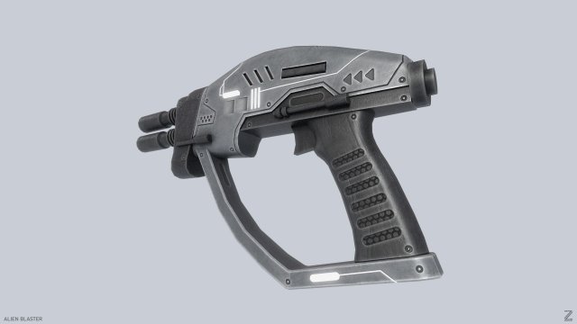Alien blaster 3D Model in Combat 3DExport