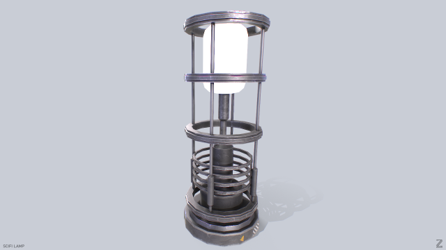 Sci fi lamp 3D Model in Lamp 3DExport