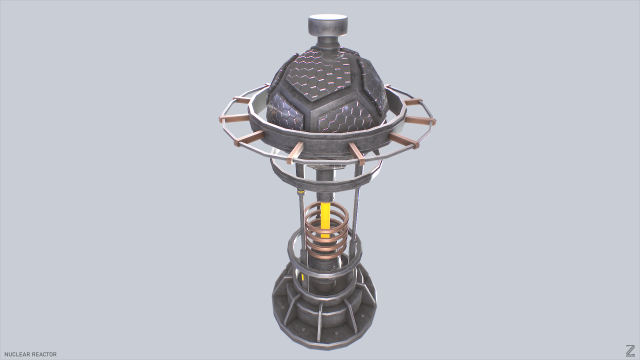 Nuclear reactor 3D Model in Machines 3DExport