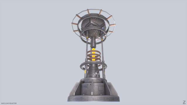 Nuclear reactor 3D Model in Machines 3DExport
