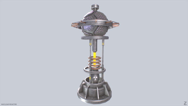 Nuclear reactor 3D Model in Machines 3DExport