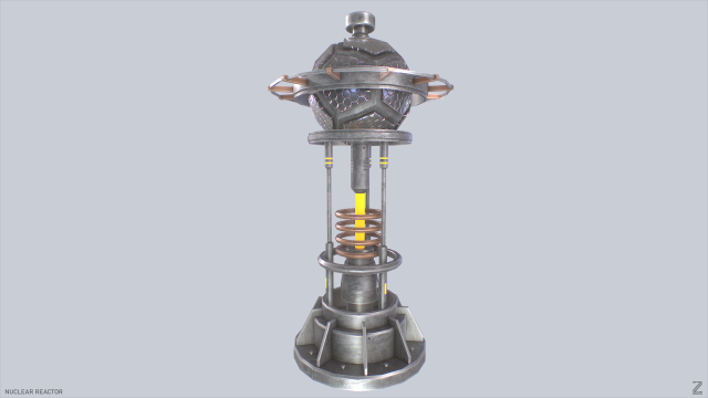 Nuclear reactor 3D Model in Machines 3DExport