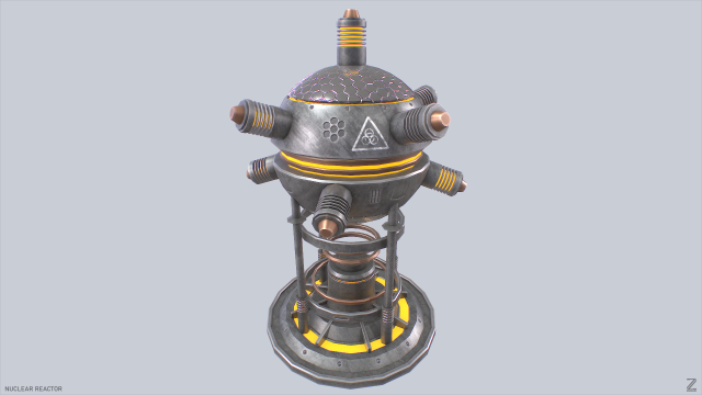 Nuclear reactor 3D Model in Machines 3DExport