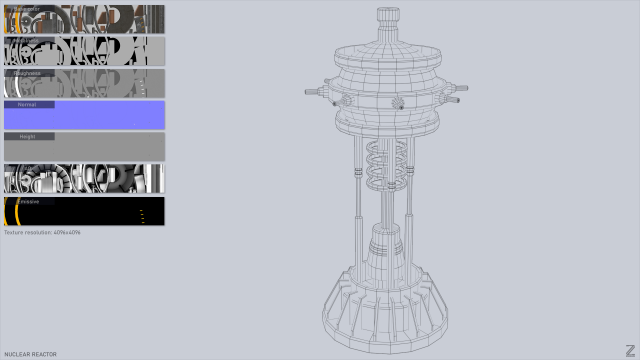 Nuclear reactor 3D Model in Machines 3DExport