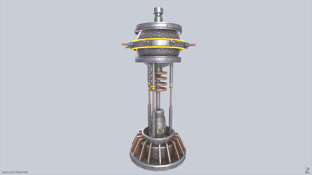 Nuclear reactor 3D Model in Machines 3DExport