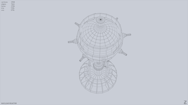 Nuclear reactor 3D Model in Machines 3DExport