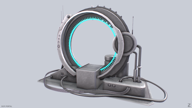 Sci fi portal 3D Model in Machines 3DExport