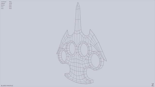 Bladed knuckle 3D Model in Melee 3DExport