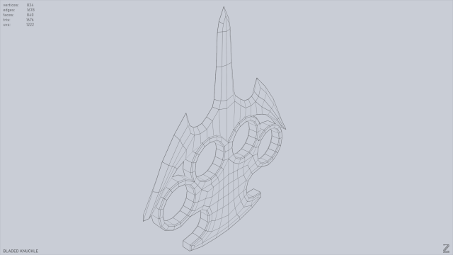 Bladed knuckle 3D Model in Melee 3DExport