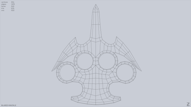 Bladed knuckle 3D Model in Melee 3DExport