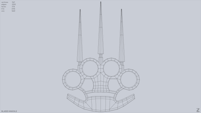 Bladed knuckle 3D Model in Melee 3DExport