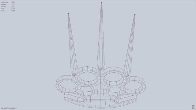 Bladed knuckle 3D Model in Melee 3DExport