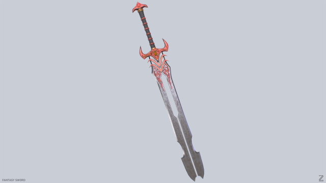 Fantasy sword 3D Model in Melee 3DExport