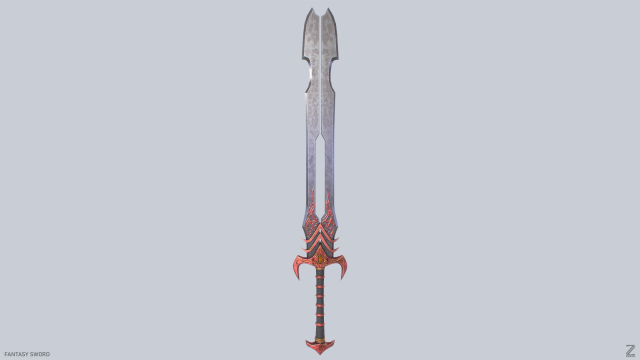 Fantasy sword 3D Model in Melee 3DExport