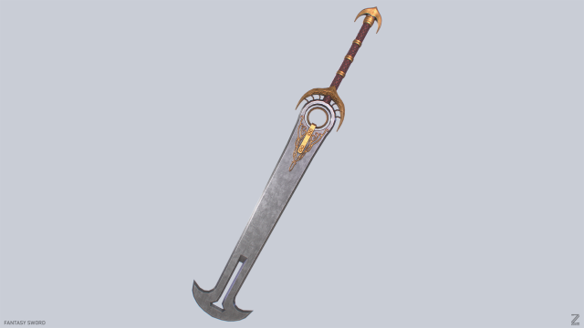 Fantasy sword 3D Model in Melee 3DExport