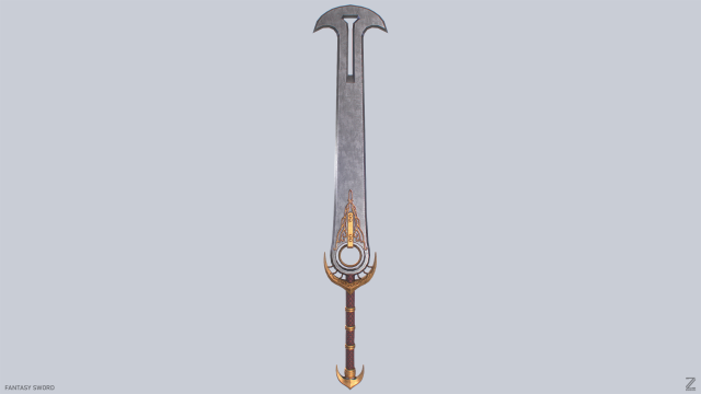 Fantasy sword 3D Model in Melee 3DExport