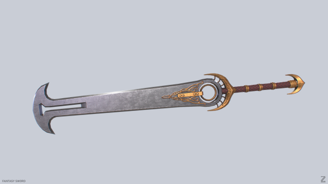 Fantasy sword 3D Model in Melee 3DExport