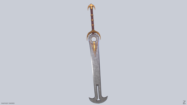Fantasy sword 3D Model in Melee 3DExport