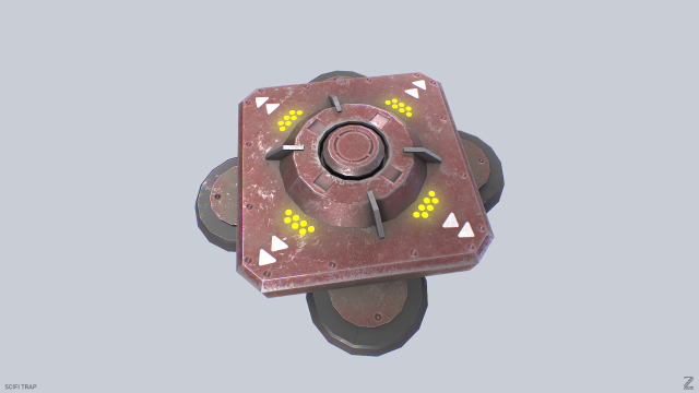 Scifi trap 3D Model in Combat 3DExport
